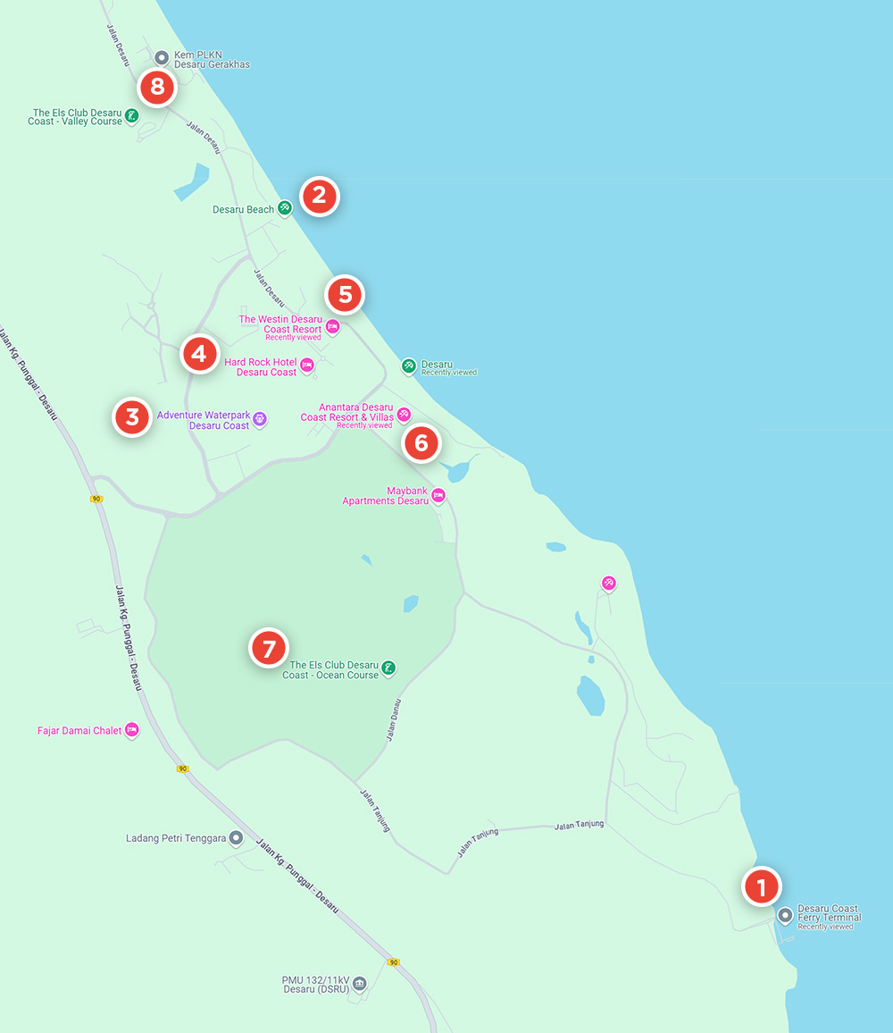 Desaru Coast Shuttle Bus Timetable DG1 & DG2